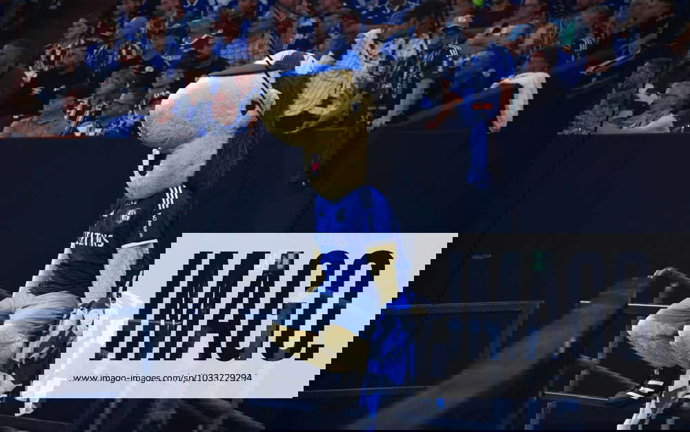 Schalke mascot Erwin during the game 25 08 2023, football GER, season ...