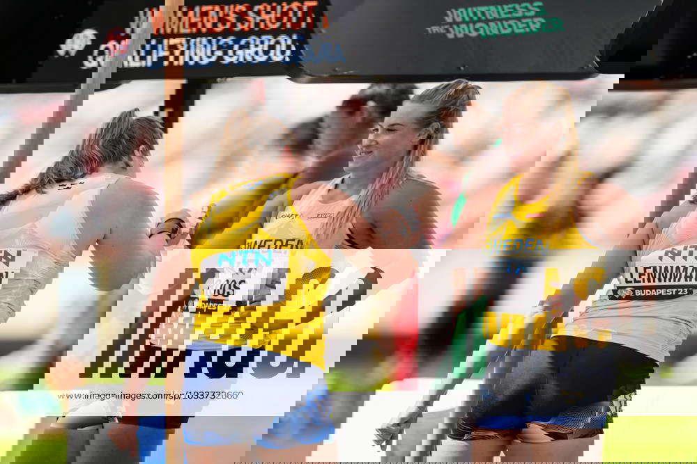 Sara Lennman and Fanny Roos of Sweden in women?s shot put qualification ...