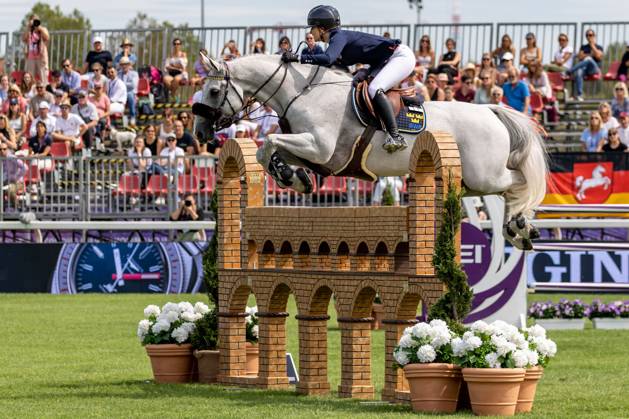 HELLSTROM Wilma of Sweden riding Cicci Bjn during the FEI European ...