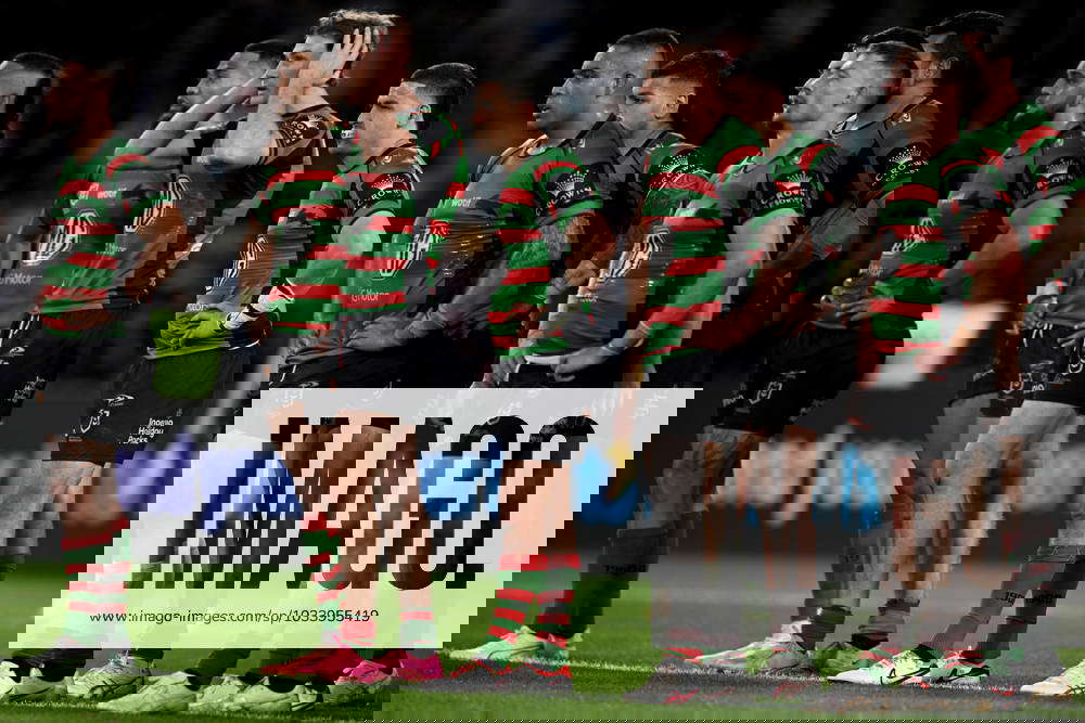 NRL RABBITOHS ROOSTERS, Rabbitohs players react after conceding a late ...