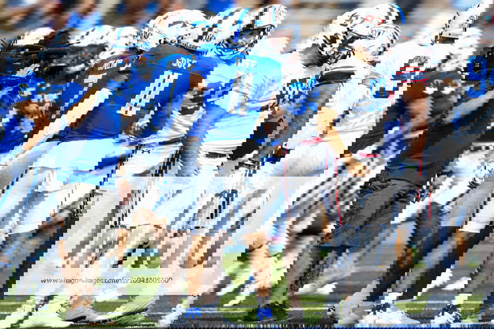 : Robert Morris punter George Souders III and Air Force spur Camby Goff ...