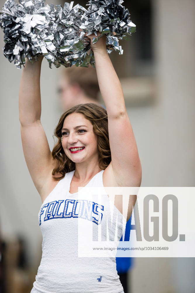 September 02, 2023: An Air Force cheerleader cheering during a regular ...