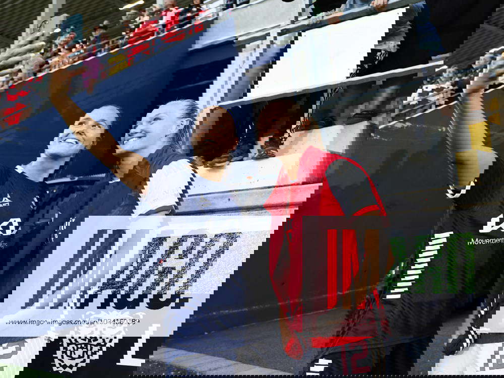 Linköping s Emma Lennartsson and Arsenal s Frida Maanum, who are a ...