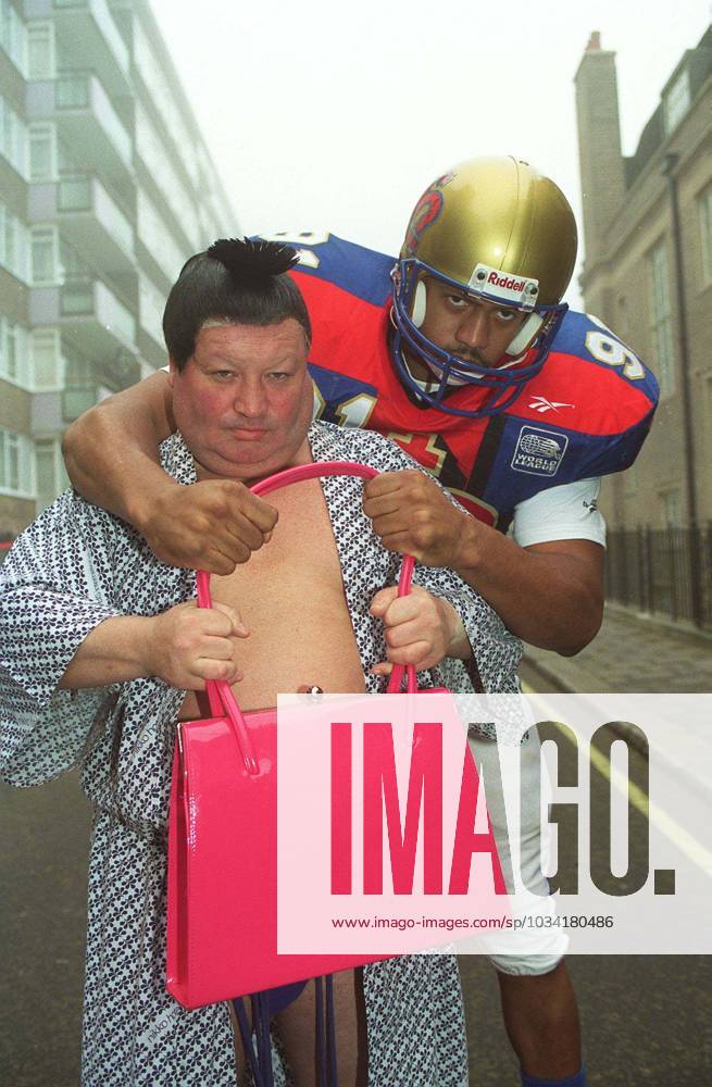 Left: BILLY TAYLOR British Sumo Wrestler Right: GARY THOMAS British ...