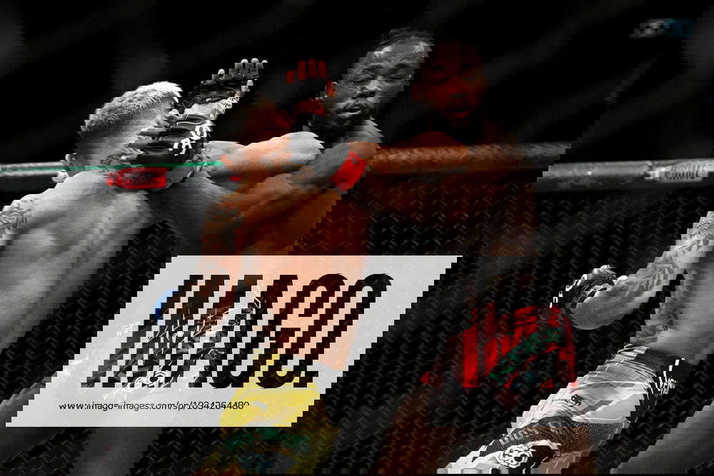 UFC 293 SYDNEY, Manel Kape of Portugal and Felipe Dos Santos of Brazil ...