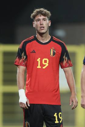 Belgium s Lucas Stassin pictured during a training session of the U21 ...
