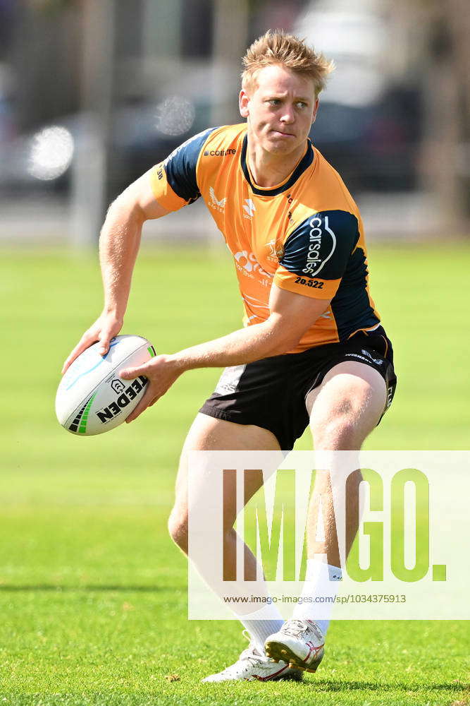 NRL STORM TRAINING, Tyran Wishart of the Storm passes the ball during a ...