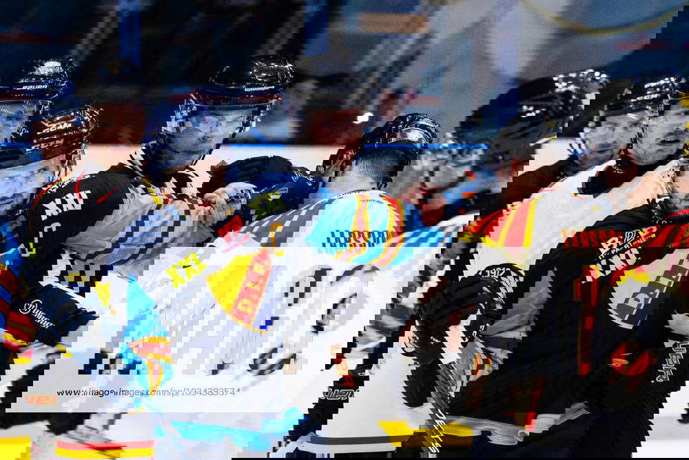 Djurgardens Marcus Kruger and Brynäs Johan Larsson in a crash during ...