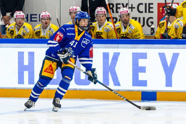 Leon Muggli 41 EV Zug during the National League preparation ice hockey ...