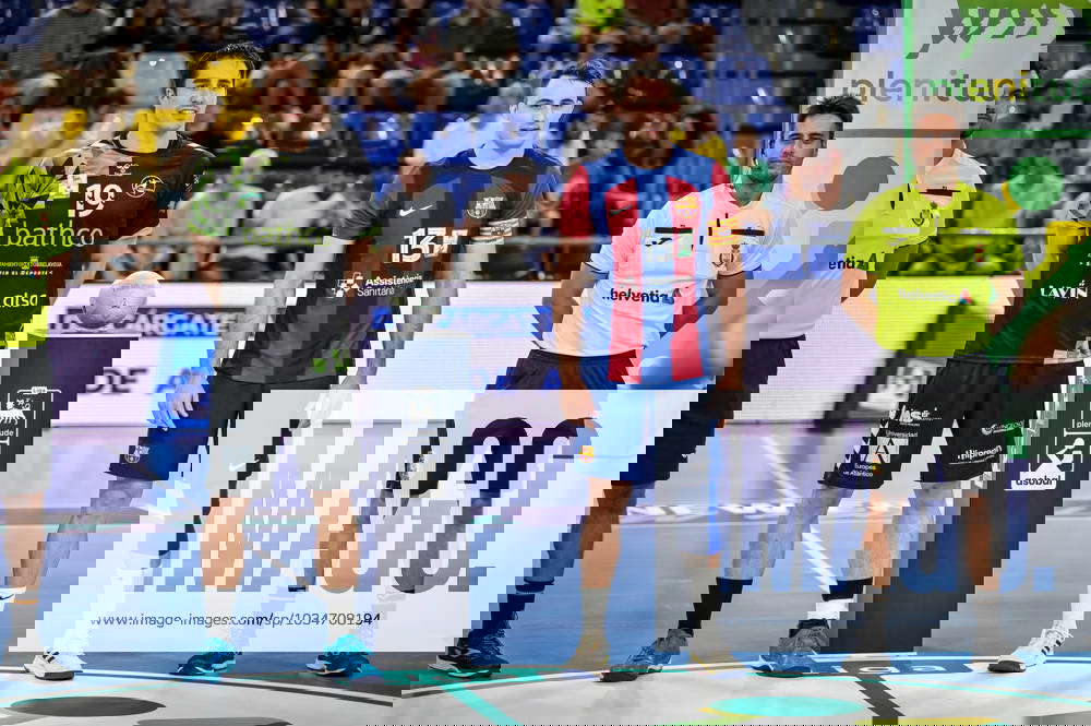 Handball match - BARÃ?A - BATHCO BM. TORRELAVEGA during a La Liga EA ...