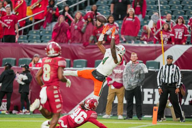 NCAA, College League, USA Football: Miami at Temple Sep 23, 2023 ...