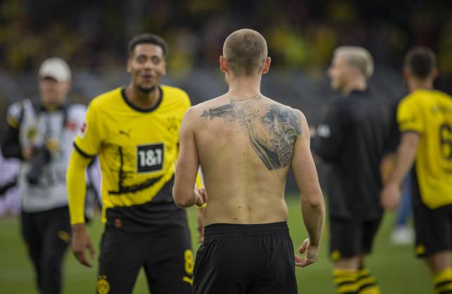 Dortmund, Germany 23rd Sep 2023 Tattoo of Julian Ryerson BVB Borussia ...