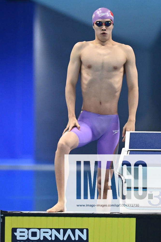 (230924) -- HANGZHOU, Sept. 24, 2023 -- Pan Zhanle of China reacts ...