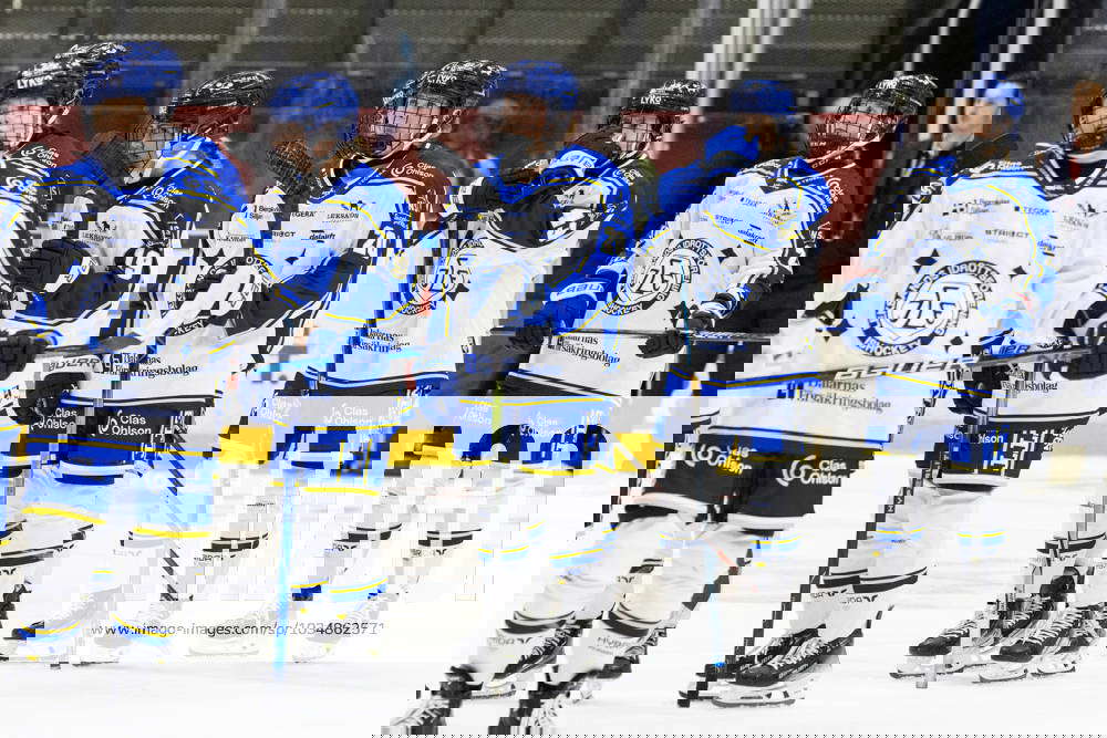 230927 Leksands players are depressed after the SDHL ice hockey game ...