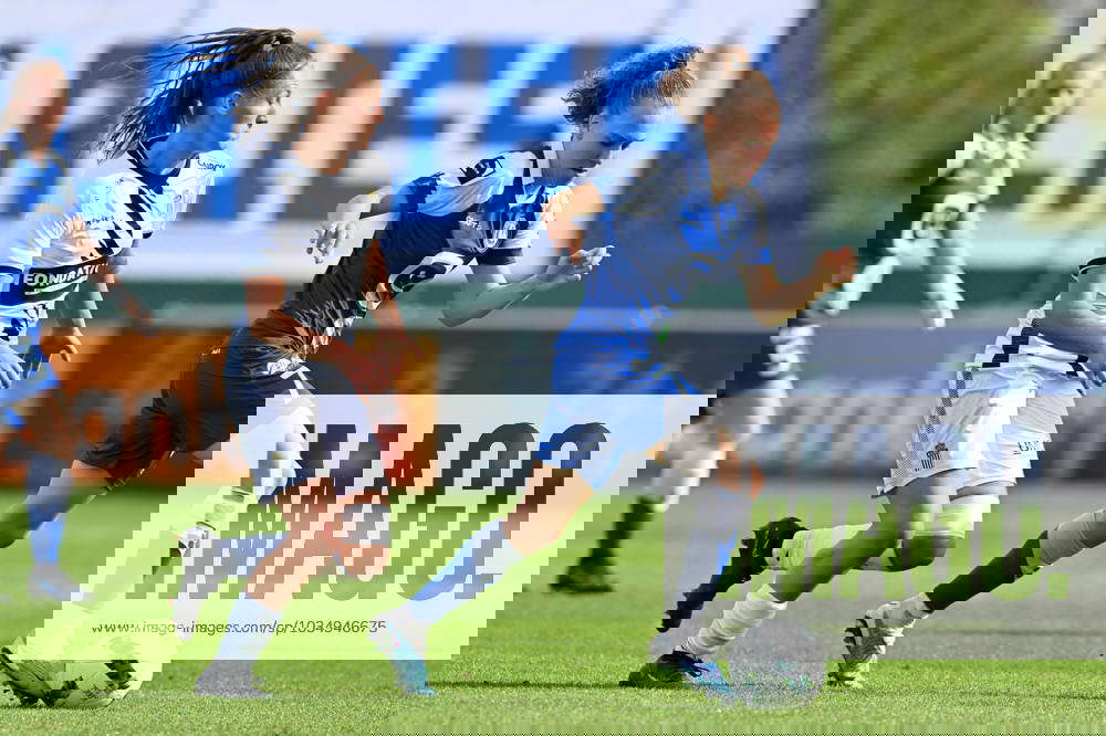 AA GENT VS CHARLEROI Perrine Balant of Charleroi pictured defending on ...