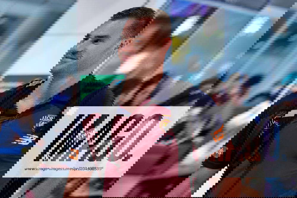 AFL LIONS RETURN, Jack Payne of the Lions arrives at Brisbane Airport ...