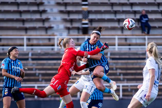 Kalmars goalkeeper Laura Frederikke Worsoe Nielsen during the ...