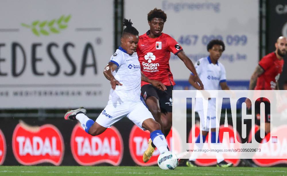 Gent s Gift Emmanuel Orban and Rwdm s Sada Diallo fight for the ball ...