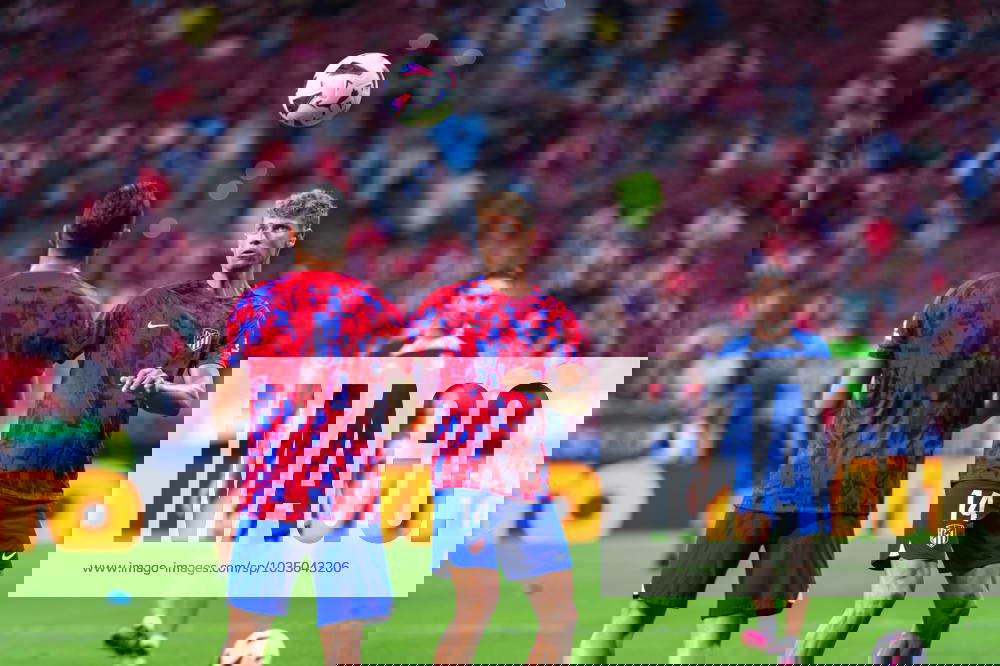 Marcos Llorente (Atletico Madrid) warm up before the football match of ...