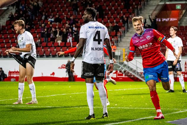 Helsingborgs Erik Ring celebrates after 2 0 during the Superettan ...