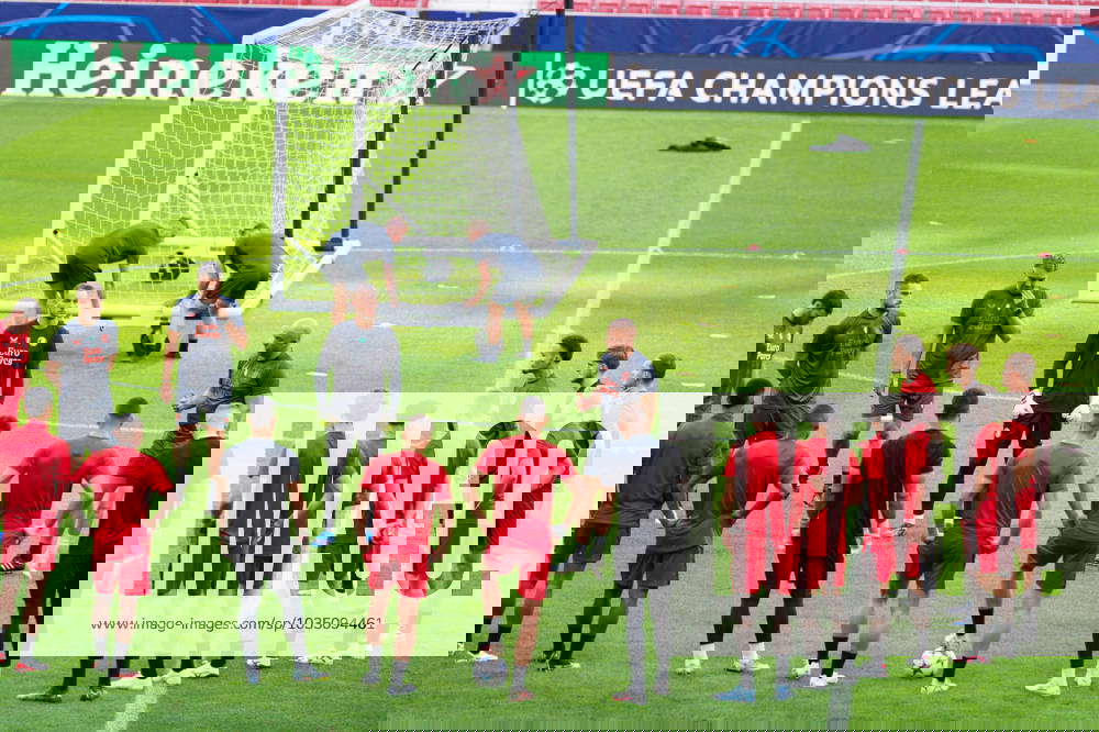 UEFA Champions League football match - Training session and press ...