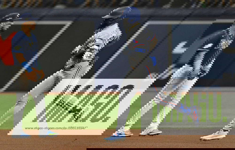 Texas Rangers Adolis Garcia runs the bases after hitting a solo home ...