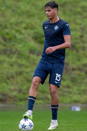 Celtic B team v SS Lazio UEFA Youth League 04 10 2023. Matteo Dutu of ...