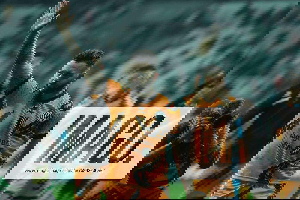 Lugano player Renato Steffen celebrated the victory with their fans ...