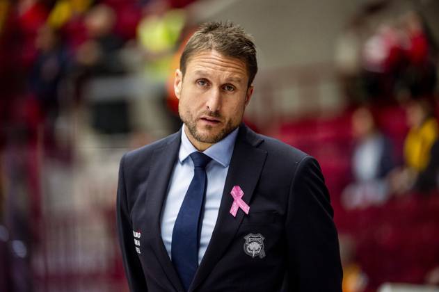 230914 Malmö Redhawks coach Tomas Kollar during the SHL ice hockey ...