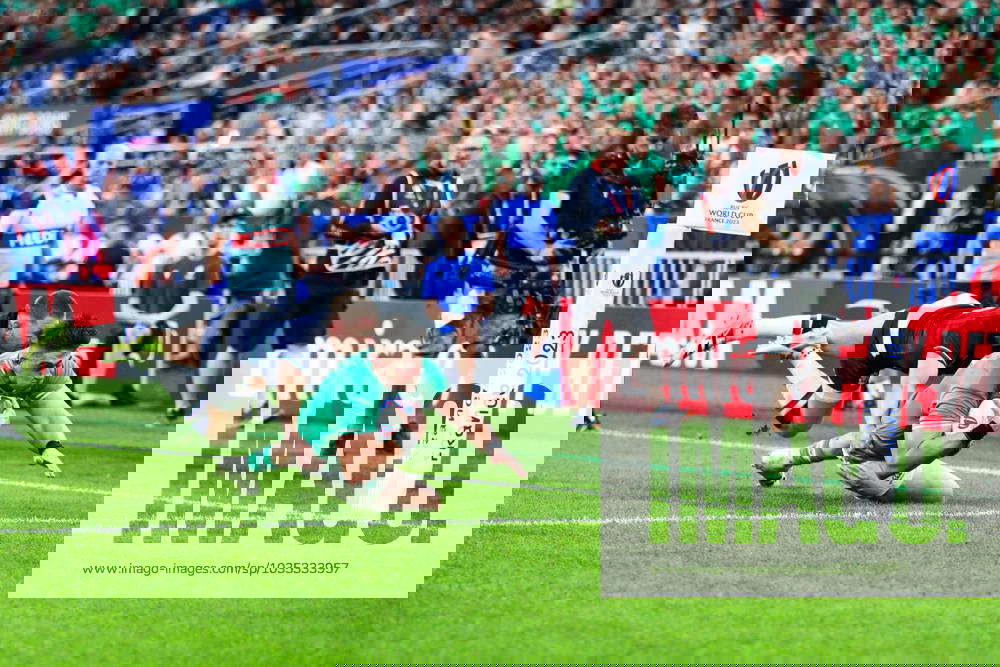 RWC - Ireland v Scotland Dan Sheehan 2 of Ireland is tackled by Finn ...