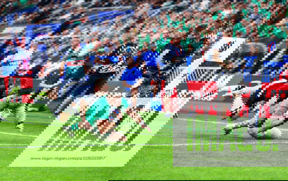 RWC - Ireland v Scotland Dan Sheehan 2 of Ireland is tackled by Finn ...