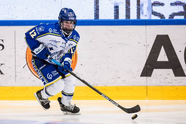 Leksands Autumn Macdougall during the SDHL ice hockey match between Leksand and HV71 on in Leksand