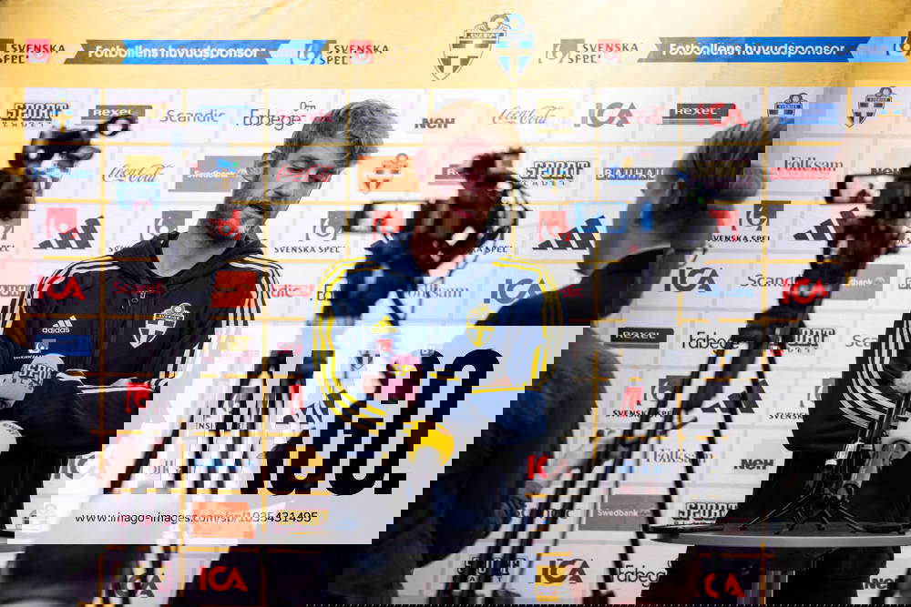 Filip Helander of the Swedish men s football national team at a press ...