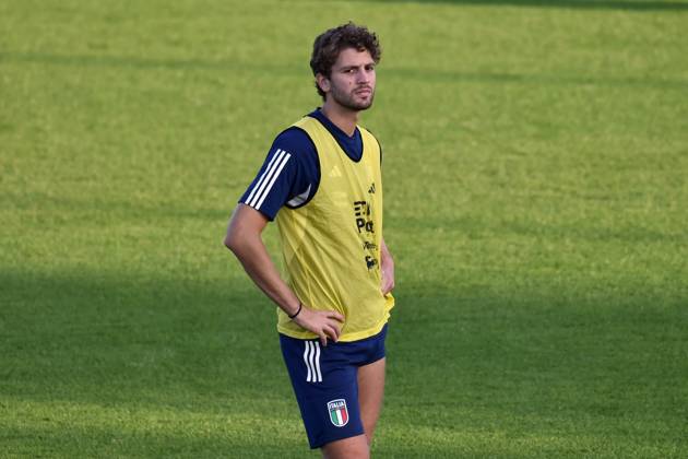 Italian player Manuel Locatelli during Italy training session, UEFA ...