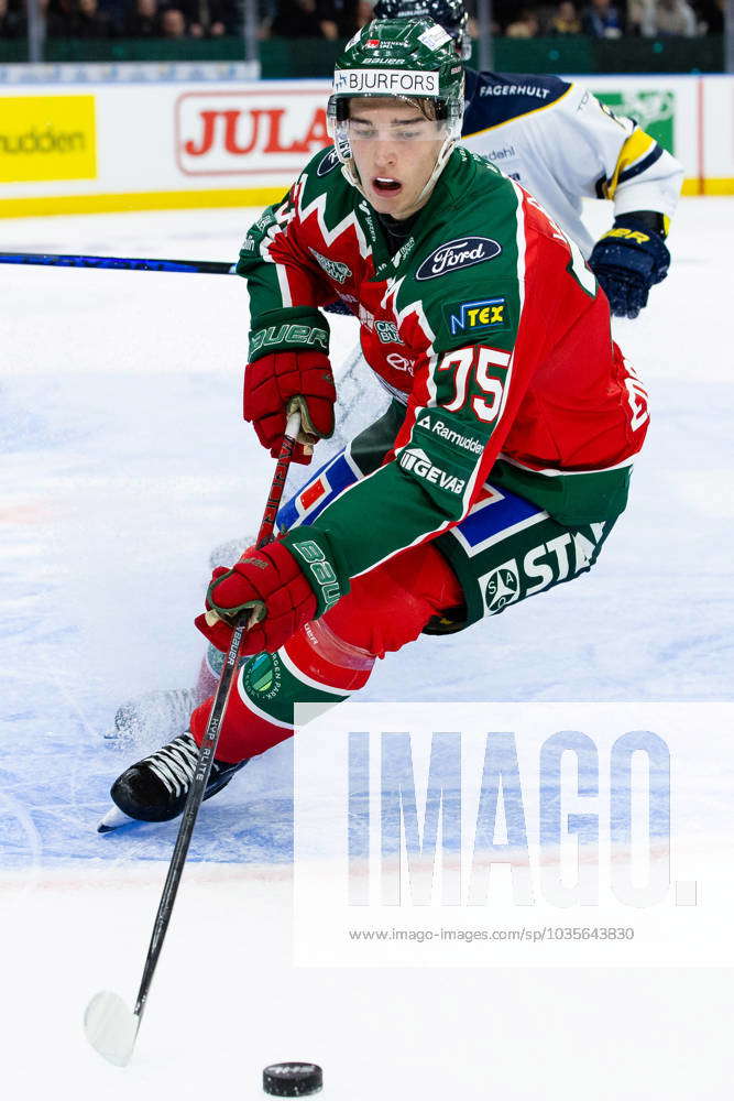 231014 Frölundas David Edstrom during the SHL ice hockey match between ...