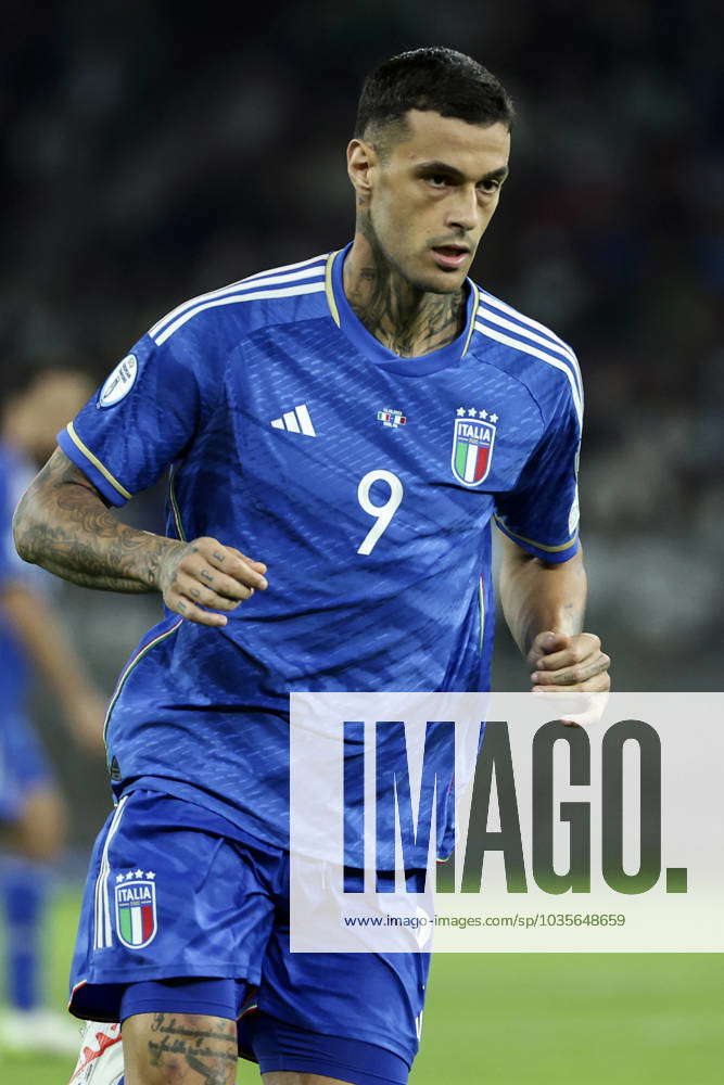 Gianluca Scamacca of Italy during the Euro 2024 Qualifiers 2024 Group C ...