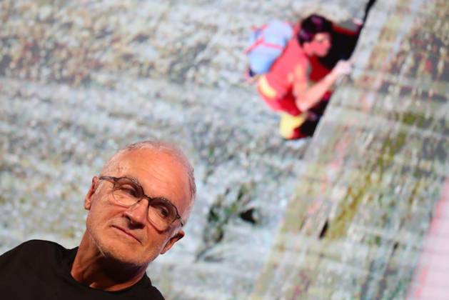 French Alpinist, Christophe Profit attends il festival dello Pierre ...