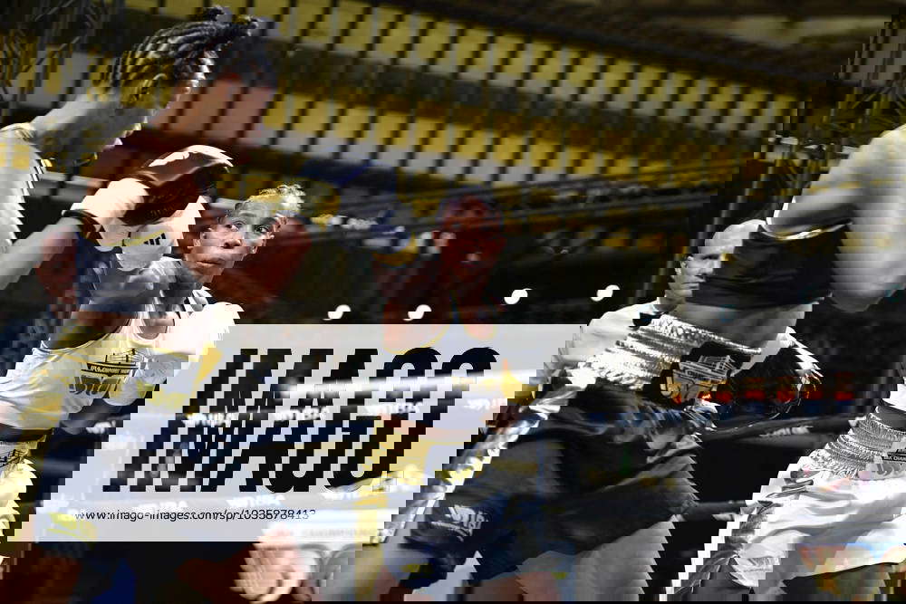 IBA Champions Fight - Paris French boxer Davina Michel (L) competes ...