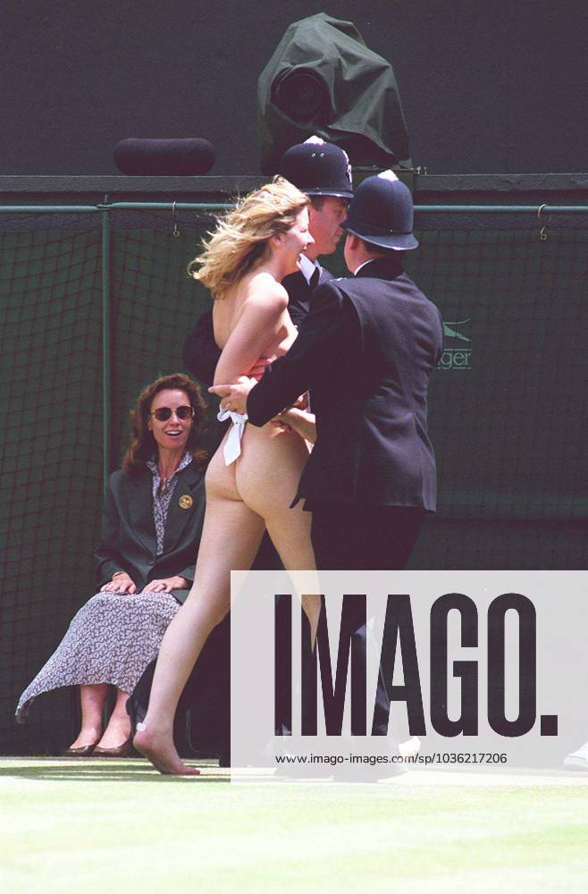 MELISSA JOHNSON Wimbledon Streaker (1996 Wimbledon Championships) COMPULSORY CREDIT: UPPA Photoshot