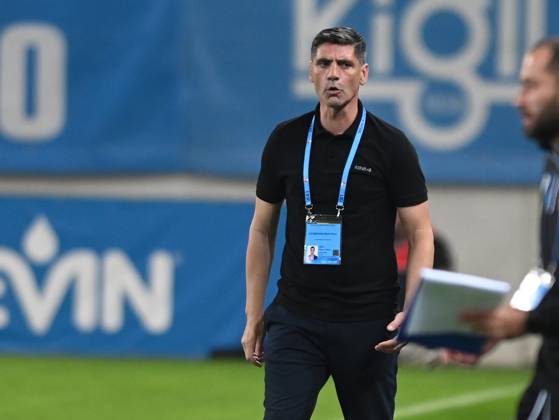 Florin Cristian Parvu reacts in the football match between FCSB and ...