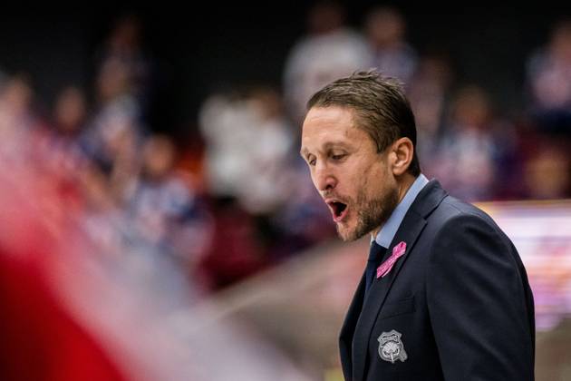 IF Malmö Redhawks coach Tomas Kollar during the SHL ice hockey match ...