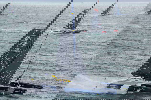 TRANSAT JACQUES VABRE 2023 . DEPART DES BATEAUX DE LA CLASS ULTIM ...