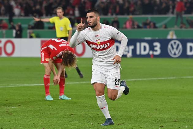 Goal celebration Deniz UNDAV VFB Stuttgart after goal to 1 0 ...