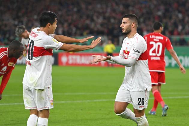 Goal celebration Deniz UNDAV VFB Stuttgart after goal to 1 0 ...