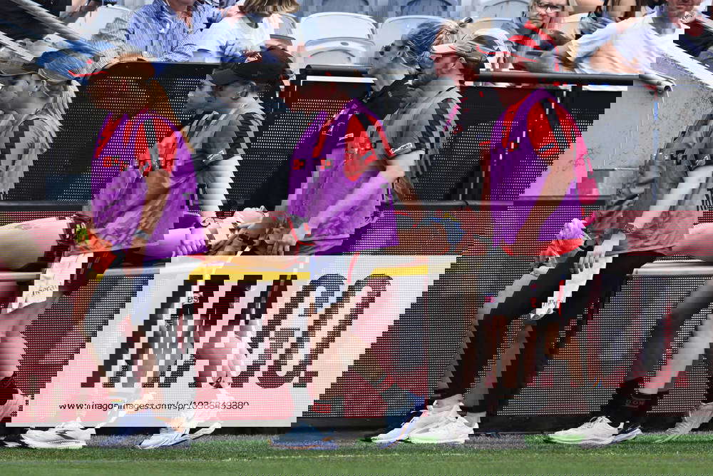 AFLW CATS BOMBERS, Amber Clarke of Essendon leaves the field with an ...