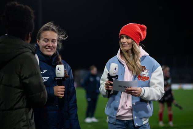 Lili Engels Sport1 TV presenter interview with Mara Alber TSG ...