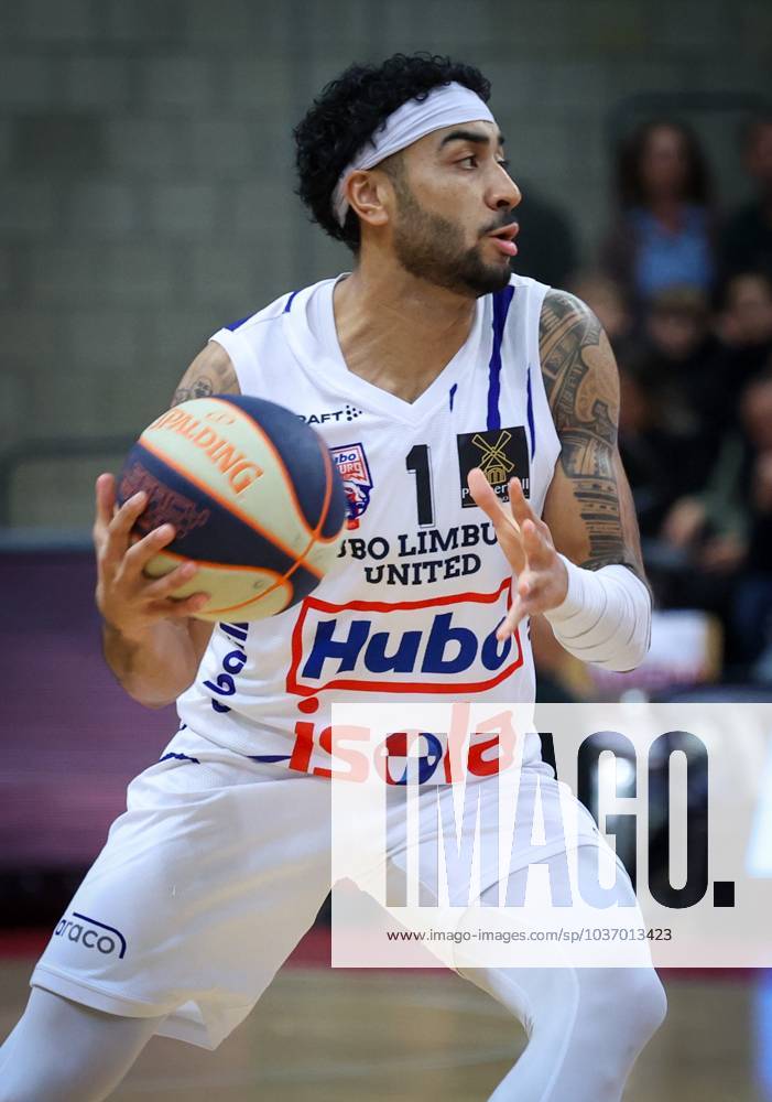 Limburg s Roman Penn pictured in action during a basketball match ...