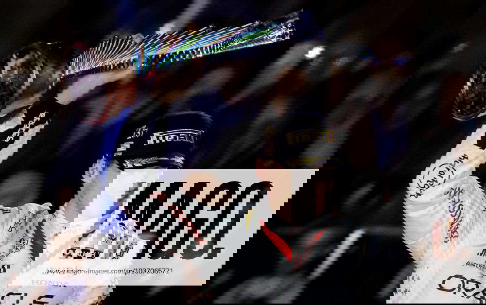 LAS VEGAS - Max Verstappen (Red Bull Racing) cheers after winning the ...