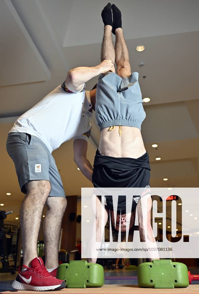 Gymnast Glen Cuyle pictured during a training camp organized by the ...
