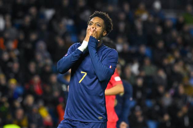 Wahi Elye looks dejected during the match between France and South ...